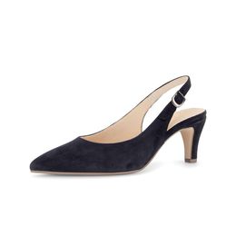 Slingpumps Gabor "Slingpumps", Damen, Gr. 43, blau, Schuhe Slingpumps