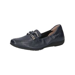 Slipper Caprice "Caprice Slipper Leder", Damen, Gr. 37, ocean, Leder, Schuhe Slipper