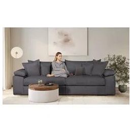 Big-Sofa Home Affaire "Soft&Cosy XL, B: 246 cm - OTTO. Verl&auml;ssliche Qualit&auml;t.", grau (anthrazit), B:246cm T:123cm, 100% Polyester, Sofas, Big-Sofa, Mega-Sofa, Cord oder Chenille-Struktur, mit Federkern & 4 Zierkissen, Topseller