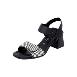 Riemchensandale Remonte "Remonte Sandalen Lederimitat", Damen, Gr. 39, schwarz, Lederimitat, Schuhe Riemchensandale