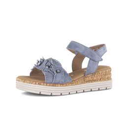Plateausandaletten Gabor "Plateau Sandale", Damen, Gr. 42,5, blau, Schuhe