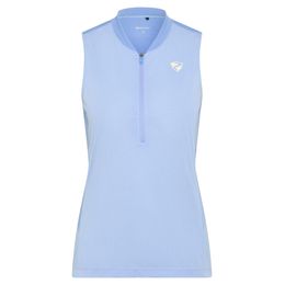 Radtrikot Ziener "NIKOLETTA-Z", Damen, Gr. 46, blaubell, Obermaterial: 85% Polyester, 15% Baumwolle; Obermaterial 2: 86% Polyester, 14% Baumwolle, Trikots