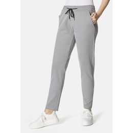 Jogg Pants STOOKER WOMEN "Berlin Print Easy Fit Jeans", Damen, Gr. 36, L&auml;nge 29, grau (grau minimal), Stoff, 73% Polyester, 25% Baumwolle, 2% Elasthan, gerade, unten schmal lang, Jeans, Tapered Fit Casual Stretch Mit Gummibund f&uuml;r Damen