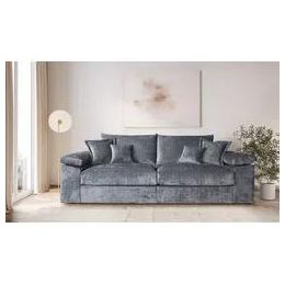 Big-Sofa Home Affaire "Soft&Cosy XL, B: 246 cm - OTTO. Verl&auml;ssliche Qualit&auml;t.", grau (dunkelgrau), B:246cm T:123cm, 100% Polyester, Sofas, Big-Sofa, Mega-Sofa, Cord oder Chenille-Struktur, mit Federkern & 4 Zierkissen, Topseller
