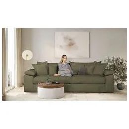 Big-Sofa Home Affaire "Soft&Cosy XL, B: 246 cm - OTTO. Verl&auml;ssliche Qualit&auml;t.", olive, B:246cm T:123cm, 100% Polyester, Sofas, Big-Sofa, Mega-Sofa, Cord oder Chenille-Struktur, mit Federkern & 4 Zierkissen, Topseller