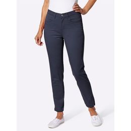Bequeme Jeans Classic Basics, Damen, Gr. 40, Normalgr&ouml;&szlig;en, blau (marine), 97% Baumwolle, 3% Elasthan, unifarben, lang, Jeans