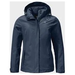 Sch&ouml;ffel Outdoorjacke SCH&Ouml;FFEL "Jacket Gmund L", Damen, Gr. 34, blau (8820, blau), Oberstoff: Aussenseite: 100% Polyester; (Membran: Polyurethan); Futter Rumpf oben: 100% Polyester, regular fit, hoch geschlossener Ausschnitt, Jacken Outdoorjacke