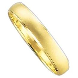 Trauring Firetti "Schmuck Geschenk Gold 375 Hochzeit Ehering Trauring "LIEBE" Gr. 19, gold (gelbgoldfarben), Fingerringe, Damen, 19, ohne Brillant, Gelbgold 585, 4mm, Trauring, Made in Germany, wahlweise mit oder ohne Brillant