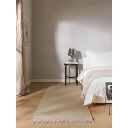 benuta Pop Kurzflor Teppich Liv Beige 80x250 cm - Moderner Kurzflor-Teppich f&uuml;r Wohnzimmer
