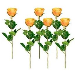 Kunstblume Creativ green, rot (apricot), H:69cm, Kunststoff, Polyester, Kunstpflanzen