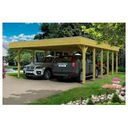 Skan Holz Doppelcarport SKANHOLZ "Friesland", gr&uuml;n, B/H/T: 204cm x, Carports