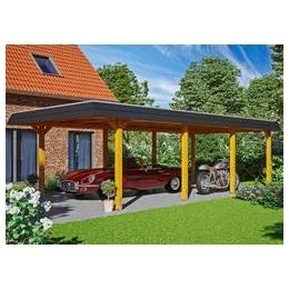 Skan Holz Einzelcarport SKANHOLZ "Wendland", braun (hellbraun), B/H/T: 210cm x, Carports