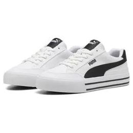 Sneaker Puma "Court Classic Vulcanised Formstrip Sneakers Erwachsene", Damen, Gr. 39, wei&szlig; schwarz, Obermaterial: Synthetik, Textil, Texile. Futter: Textil. Innensohle: Textil. Laufsohle: Gummi, Schuhe Sneaker