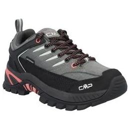 Wanderschuh CMP "RIGEL 2.0 LOW WMN TREKKING SHOES WP", Damen, Gr. 37, avocado, coral, Leder, Synthetik, Schuhe Wanderschuh