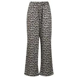 Stoffhose Urban Classics "Urban Classics Ladies Leo Resort Pants", Damen, Gr. L, US-Gr&ouml;&szlig;en, leo, 100% Polyester, normal, Hosen Stoffhose