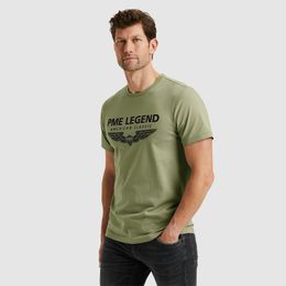 PME-Legend T-Shirt PME LEGEND, Damen, Gr. M, gr&uuml;n (loden gr&uuml;n), Jersey, Obermaterial: 95% Baumwolle, 5% Elasthan, schmal normal, Rundhals, eingesetzt B&uuml;ndchen, Shirts T-Shirt, klassischer Rundhalsausschnitt