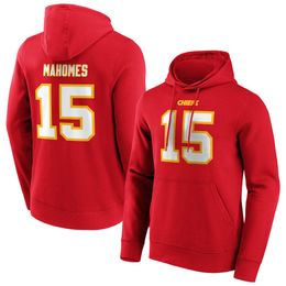 Kapuzenpullover Fanatics "Fanatics Hoodie Kansas City Chiefs Graphic Mahomes 15", Damen, Gr. S, rot, 80% Baumwolle, 20% Polyester, Pullover Kapuzenpullover