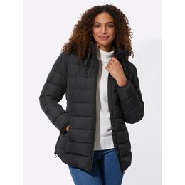 Steppjacke Casual Looks, Damen, Gr. 44, schwarz, 100% Polyester, unifarben, Jacken Steppjacke