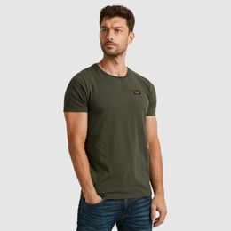 PME-Legend T-Shirt PME LEGEND, Herren, Gr. L (52/54), grau, Jersey, Obermaterial: 95% Baumwolle, 5% Elasthan, unifarben, normal normal, Rundhals, gerader Abschluss, Shirts T-Shirt, mit Logobadge