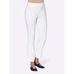 Webhose Classic Basics, Damen, Gr. 28, Kurzgr&ouml;&szlig;en, wei&szlig;, 72% Viskose, 25% Polyamid, 3% Elasthan, unifarben, 7/8-L&auml;nge, Hosen