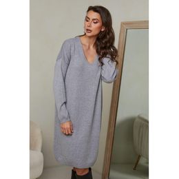 Jos&eacute;fine Strickkleid "Ibrany" in Grau - 76% | Gr&ouml;&szlig;e L | Damen-kleider