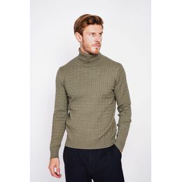 William de Faye Rollkragenpullover in Khaki - 72% | Gr&ouml;&szlig;e 48 | Herren-plussize