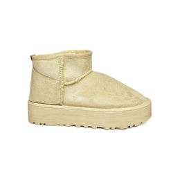 Trendyol Leder-Winterboots in Creme - 65% | Gr&ouml;&szlig;e 37 | Damen-stiefel