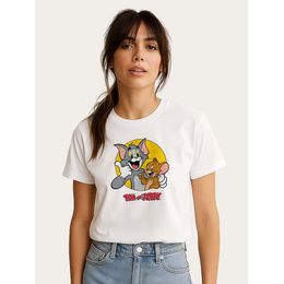 WOOOP Shirt "Tom and Jerry Thumbs Up" in Wei&szlig; - 48% | Gr&ouml;&szlig;e S | Damen-tops