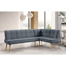 exxpo - sofa fashion Eckbank &raquo;Latte&laquo; moderne Sitz- und R&uuml;ckensteppung, bequem und elegant, hoher Holzfu&szlig; 94% PES, 6% NY