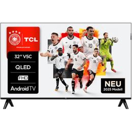TCL QLED-Fernseher &raquo;32V5CX1&laquo; 80 cm/32 Full HD Android TV Dolby Audio, HDR,Slim, Bluetooth, Android TV, Google Cast schwarz Modernes Design: Flacher 