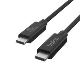 Belkin USB-Kabel &raquo;Connect&laquo; USB-C 200 cm USB4 USB-C / USB-C, 240W, 20 Gbit/s schwarz USB-IF-ZERTIFIZIERUNG: USB-IF-zertifiziertes Handy-Schnellladekabel, um 