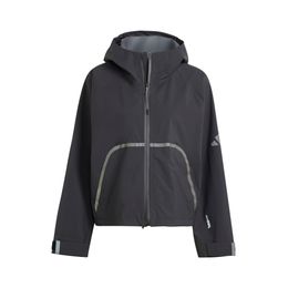 adidas Sportswear Sportjacke 'MYSHELTER' Damen Gr&ouml;&szlig;e M grau / schwarz
