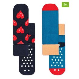 Happy Socks 2er-Set: Socken "Smiling heart" in Bunt - 65% | Gr&ouml;&szlig;e 24-26 | Babysocken-strumpfhosen