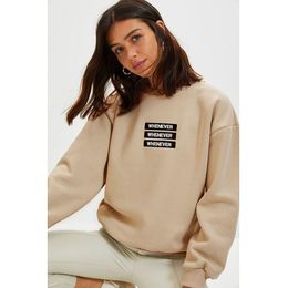 Trendyol Sweatshirt in Sand - 60% | Gr&ouml;&szlig;e M | Damen-sweatshirts-jacken
