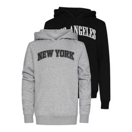 Urban Classics Herren Urban Classics Kapuzenpullover &raquo; Hoody 2 Pack - langarm - Los Angeles & New York&laquo; 1 Stk. 158/164