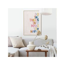 Orangewallz Gerahmter Kunstdruck "Happy Things" - 51% | Gr&ouml;&szlig;e 50x70 cm | Wanddekoration