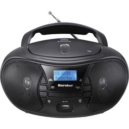 K&auml;rcher Boombox &raquo;RR 5028D&laquo; (Bluetooth Digitalradio (DAB+) FM-Tuner UKW mit RDS 3,2 W) CD-Player, USB-Anschluss f&uuml;r MP3-Wiedergabe, Bluetooth schwarz AUX-