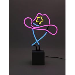 Locomocean LED-Dekoleuchte ''Cowboy Hat'' in Lila/ Blau/ Gelb - (B)23 x (H)35 x (T)10,5 cm - 51% | Lichterketten-dekobeleuchtung