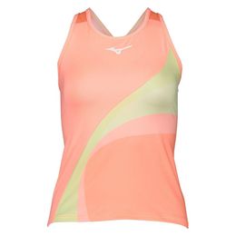 Mizuno Funktionstop in Orange/ Gelb/ Pink - 60% | Gr&ouml;&szlig;e M | Damen-outdoor-tops-shirts