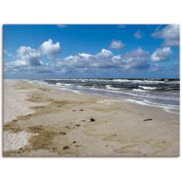Artland Leinwandbild &raquo;Nordsee - Urlaubsfeeling pur&laquo; Strand 1 Stk. tlg. auf Holzrahmen gespannt beige Leinwand