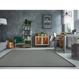 Dekowe Sisalteppich &raquo;Mara S2 mit Bord&uuml;re&laquo; rechteckig 5 mm H&ouml;he Flachgewebe, Material: 100% Sisal, Wohnzimmer, Kundenliebling grau Sisal