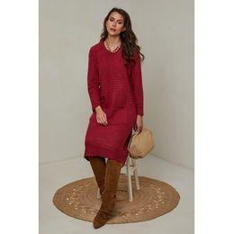 Jos&eacute;fine Strickkleid "Mahony" in Bordeaux - 77% | Gr&ouml;&szlig;e L | Damen-kleider