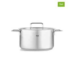 Fissler 2tlg. Set: Edelstahl-Kochtopf "Pure Collection" - &Oslash; 24 cm - 32% | Kochgeschirr