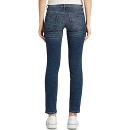Tom Tailor Damen Tom Tailor Slim-fit-Jeans &raquo;Alexa Slim&laquo; mit Knopfleiste und dekorativ gesteppter Passe blau 31, L&auml;nge 32
