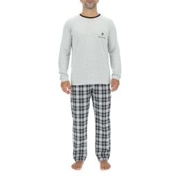 Pierre Cardin Pyjama in Grau/ Schwarz - 52% | Gr&ouml;&szlig;e S | Herren-waesche