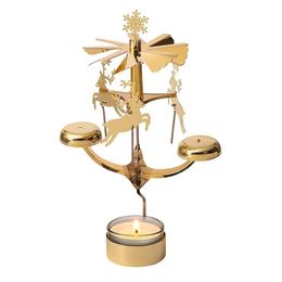 moses. Teelicht-Karussell "Glockenspiel" in Gold - (H)21 cm - 24% | Kerzen-vasen