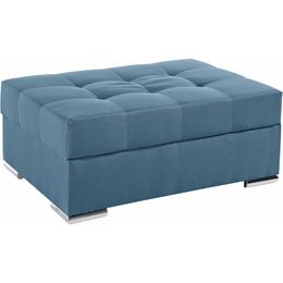 Collection AB Polsterhocker &raquo;Josy, B: 97 cm&laquo; individuell zu kombinieren, Federkern blau 100% Polyester