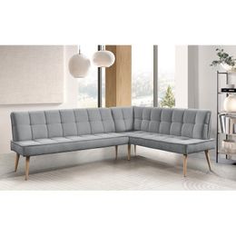 exxpo - sofa fashion Eckbank &raquo;Latte&laquo; moderne Sitz- und R&uuml;ckensteppung, bequem und elegant, hoher Holzfu&szlig; 94% PES, 6% NY