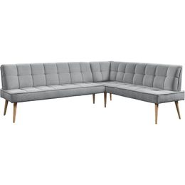 exxpo - sofa fashion Eckbank &raquo;Latte&laquo; moderne Sitz- und R&uuml;ckensteppung, bequem und elegant, hoher Holzfu&szlig; 94% PES, 6% NY