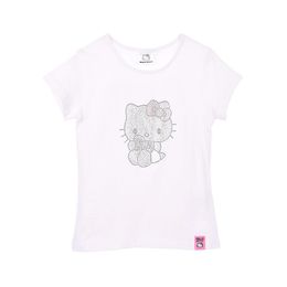 Hello Kitty Shirt "Hello Kitty" in Wei&szlig; - 60% | Gr&ouml;&szlig;e 128 | Kinder-oberteile